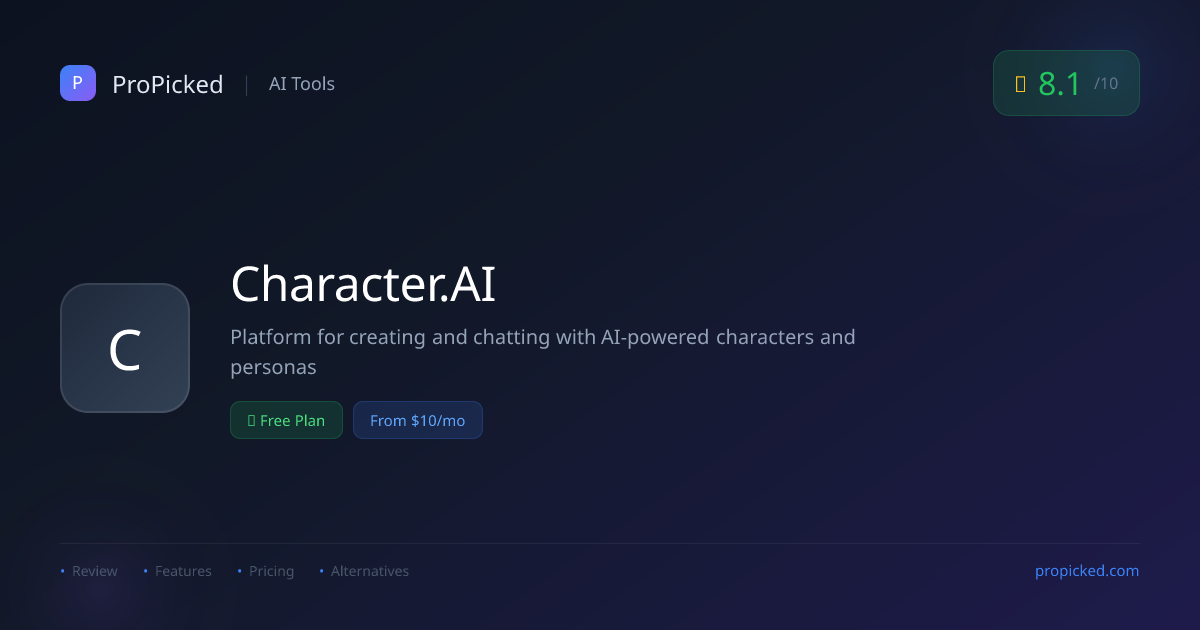 Character.AI Review 2026 — Features, Pricing & Alternatives