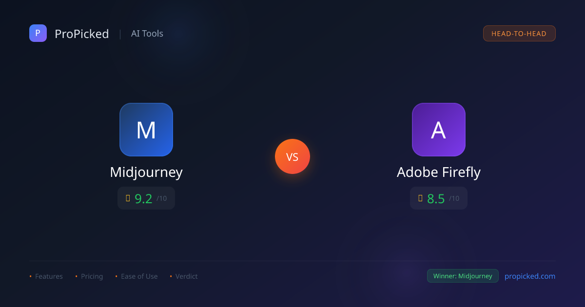 Midjourney vs Adobe Firefly 2026: Pricing, Features & Midjourney Wins ...