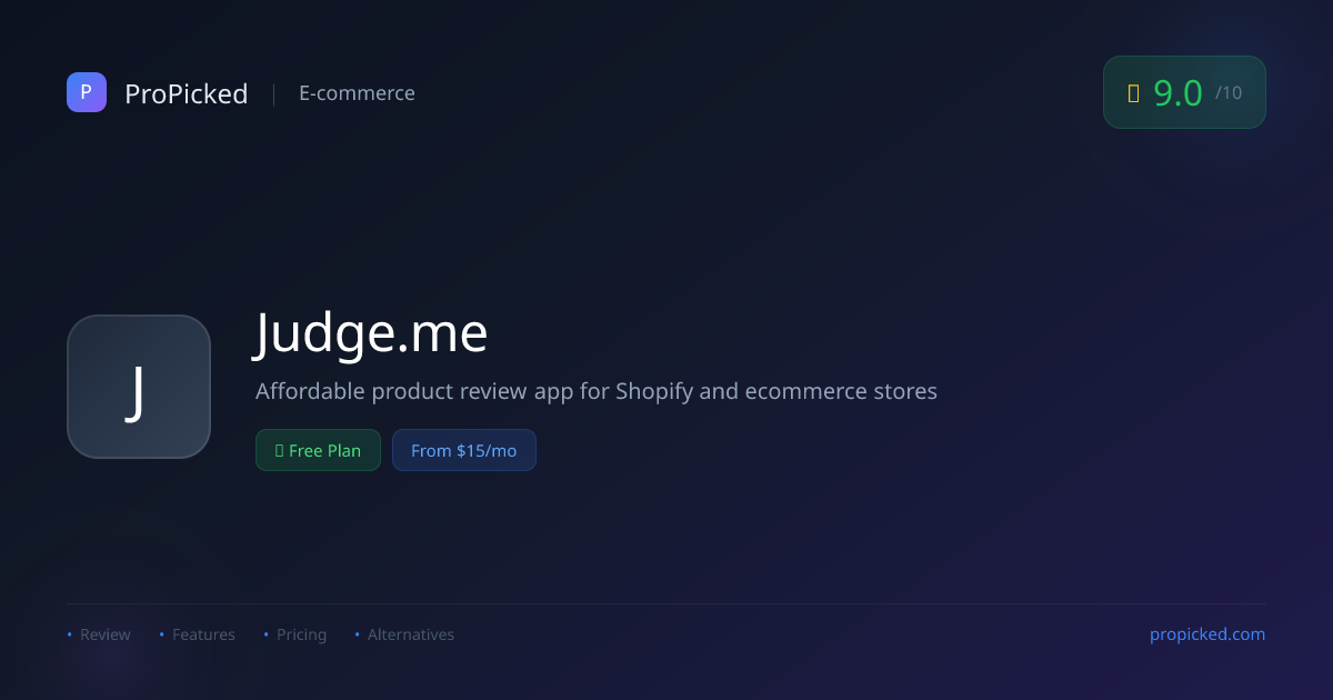Judge.me Review (2026) — Features, Pricing & Alternatives