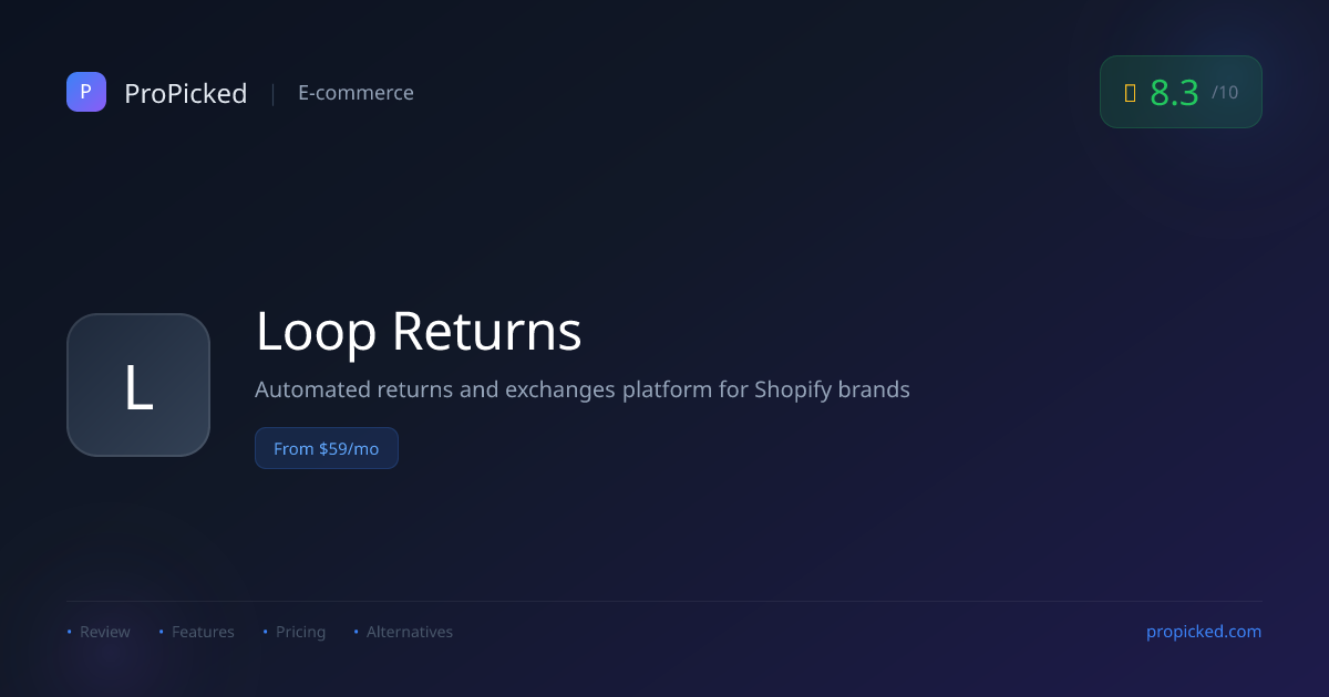 Loop Returns Review 2026 — Features, Pricing & Alternatives